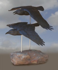 Life Size Ravens (Bronze)